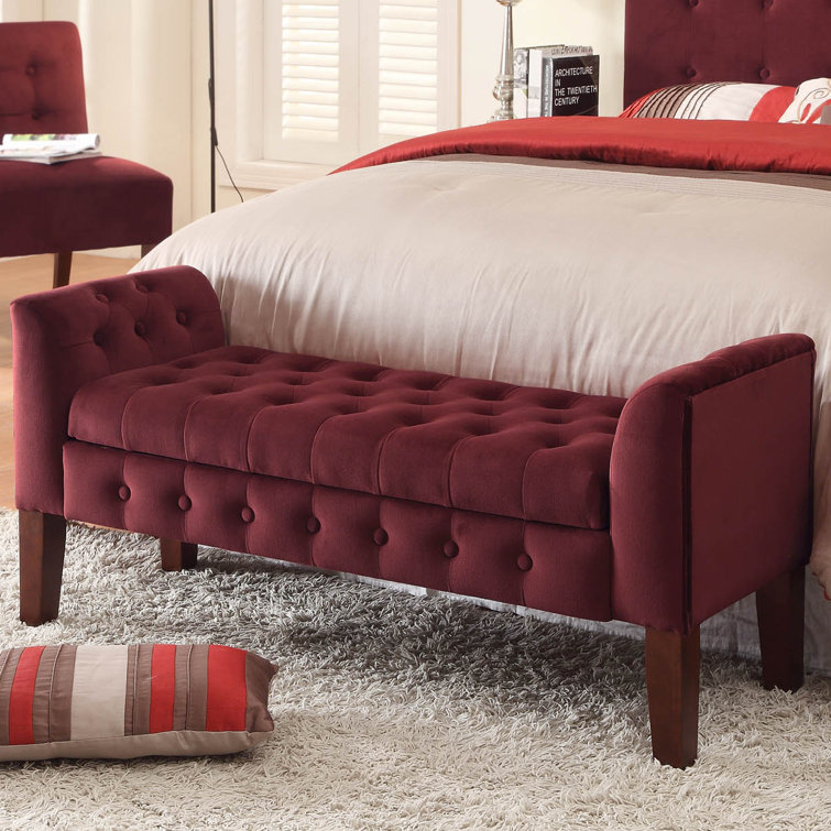 Winston Porter Caplan Upholstered Flip Top Storage Bench And Reviews